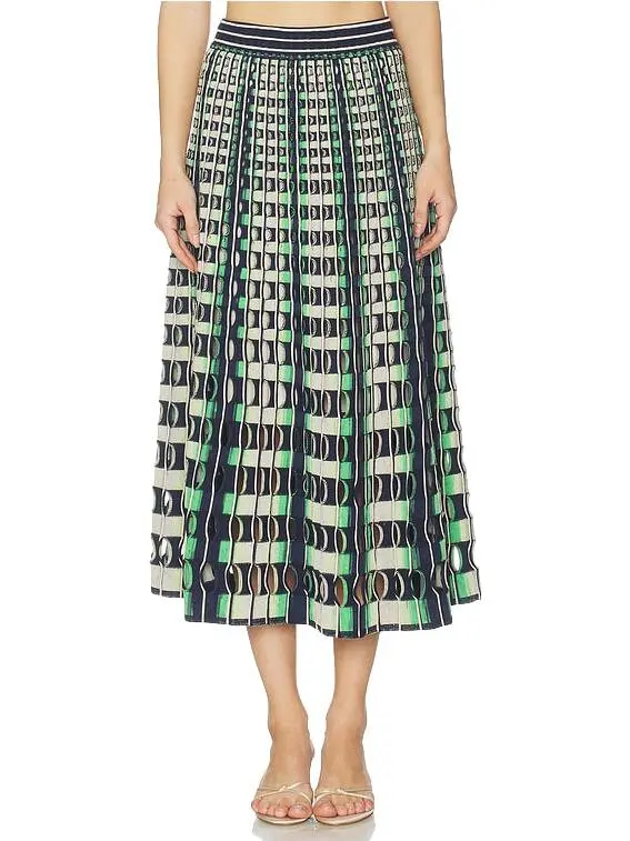 Simkhai Drue Midi Skirt - Midnight Multi