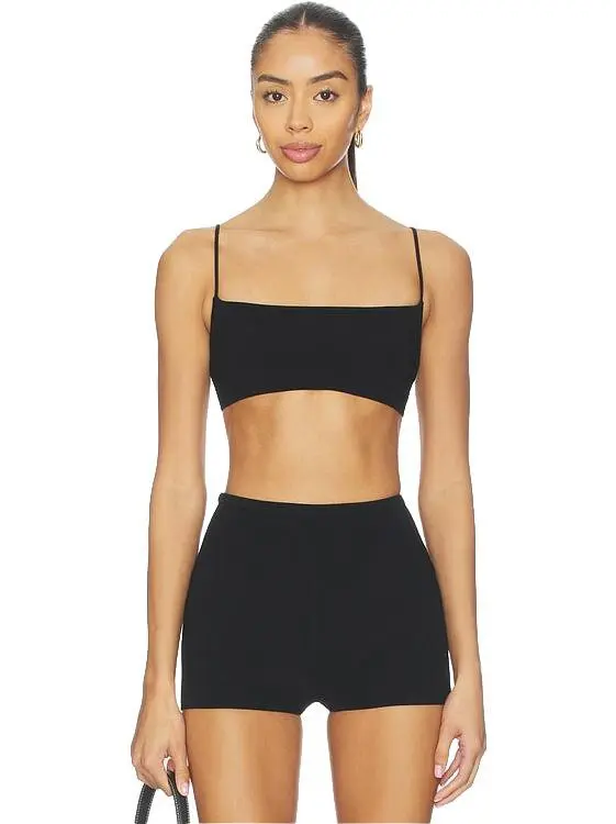 L'academie By Marianna Viv Knit Bralette - Black
