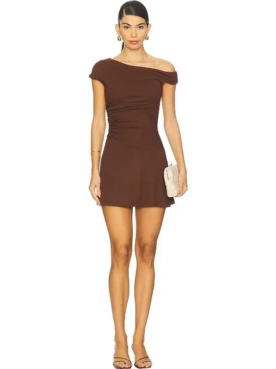 RUNAWAY THE LABEL Talli Mini Dress - Espresso