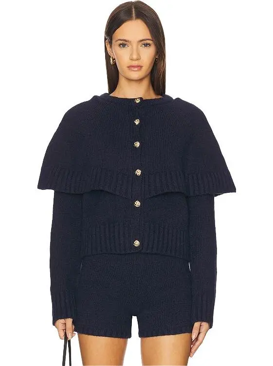 Line & Dot Reese Cape Cardigan - Navy