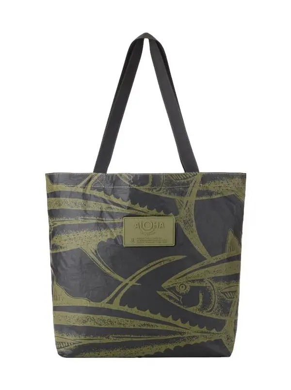 ALOHA COLLECTION Ahi Reversible Tote - Olive/black