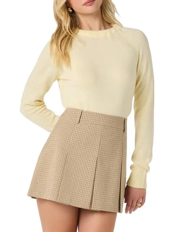 Astr The Label Organza Bow Sweater - Cream