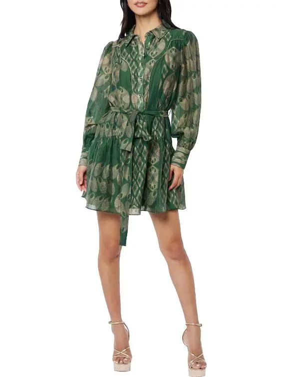 CIEBON Abbott Long Sleeve Shirtdress - Green