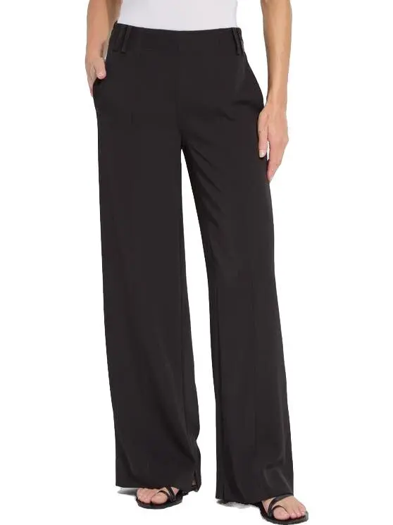 Lyssé Ellison Seamed Wide Leg Trousers - Black