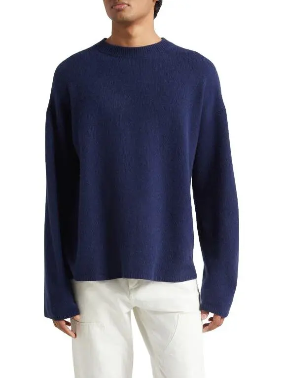 THE ELDER STATESMAN Dume Cashmere Crewneck Sweater - Twilight