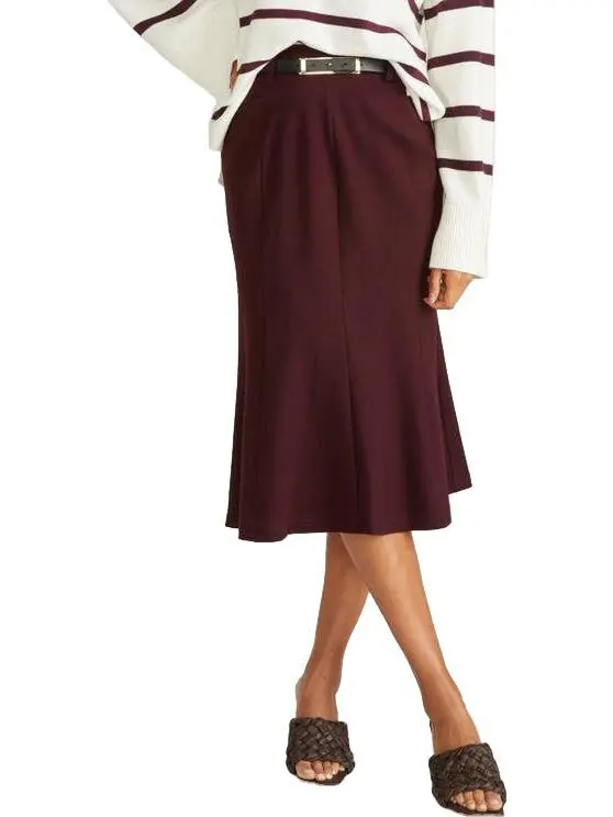 Universal Standard Carla Ponte Flared Skirt - Cherry Red