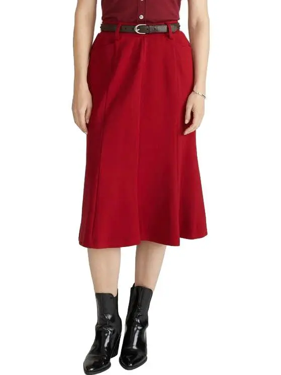 Universal Standard Carla Ponte Flared Skirt - Garnet