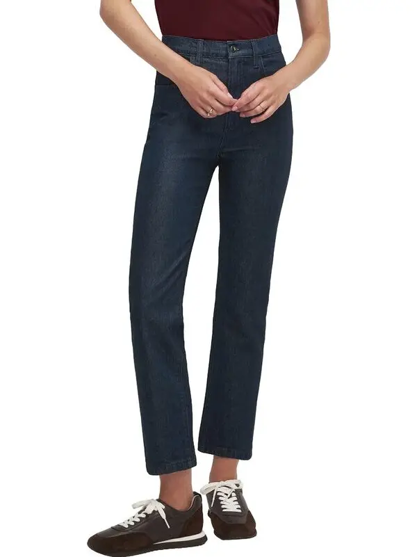 FAVORITE DAUGHTER The Valentina High-rise Straight Leg Ankle Jeans - Pepper