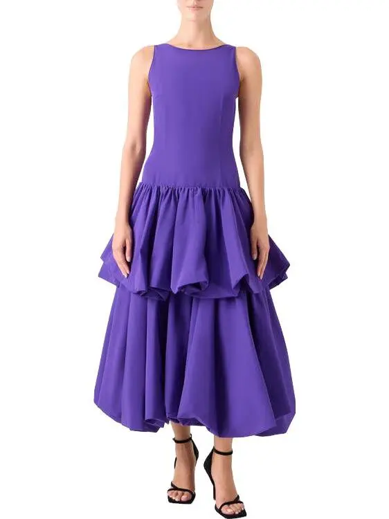 Akris Sleeveless Tiered Dress - Purple