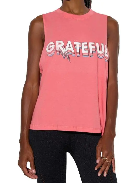 Spiritual Gangster Grateful Ascent Graphic Tank - Crimson Rose