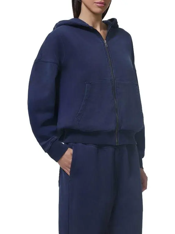 AFRM Oren Cotton Zip Hoodie - Black Iris