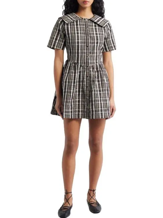 DAMSON MADDER Miley Shirt Dress - Black/white