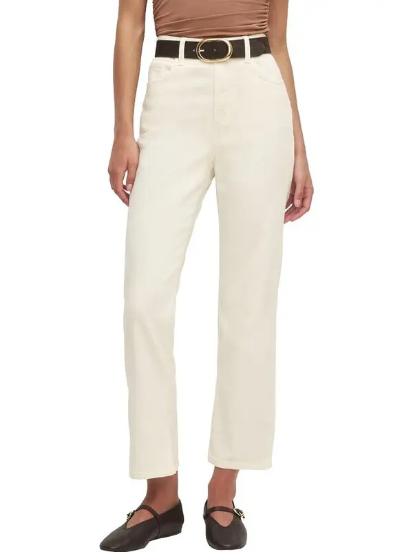 FAVORITE DAUGHTER The Valentina Straight Leg Jeans - Gardenia