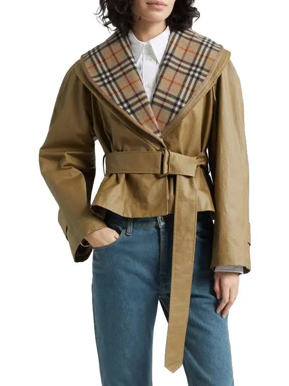 Burberry Carlton Two-piece Wrap Jacket - Lichen Beige