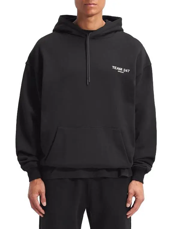 REPRESENT Oversized Graphic Hoodie - Jet Black