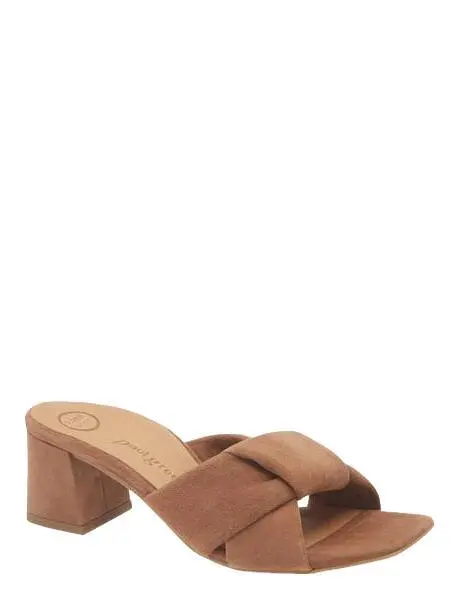 Paul Green Delight Slide Sandal - Nut Suede