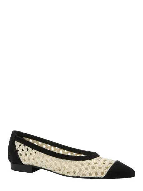 Paul Green Daisy Pointed Toe Flat - Black Nature Diva Nubuk