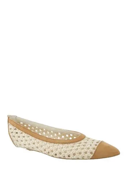 Paul Green Daisy Pointed Toe Flat - Sisal Nature Nubuk Diva