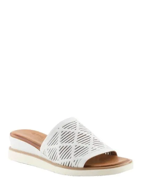 SPRING STEP SHOES Zali Slide Sandal - White