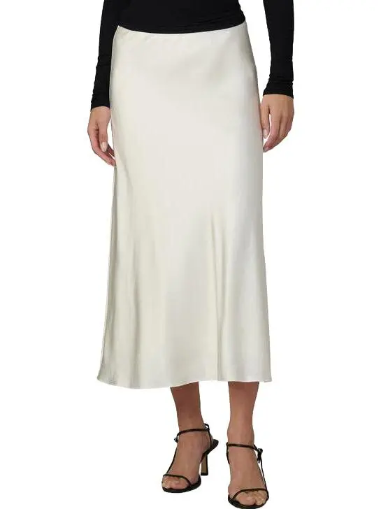 Joe's Jeans The Ines Satin Midi Skirt - Ecru
