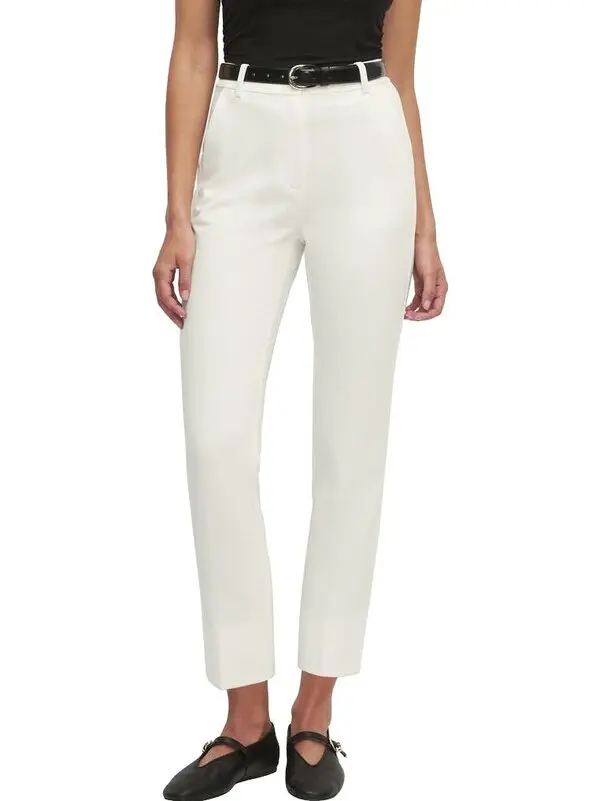FAVORITE DAUGHTER High-waisted Ankle Cigarette Pants - Ivory