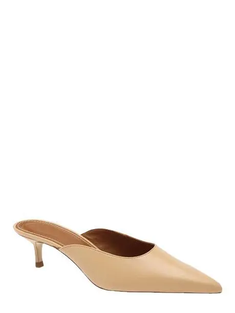 Staud Sebastian Kitten Heel Mule - Porcini