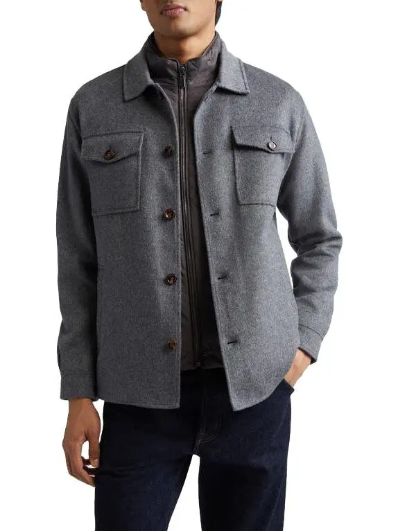 MOORER Dossi Wool & Cashmere Jacket - Dark Grey