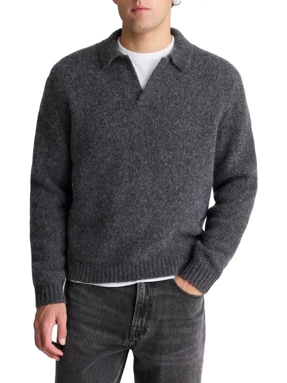 Madewell Open Collar Sweater - Charcoal