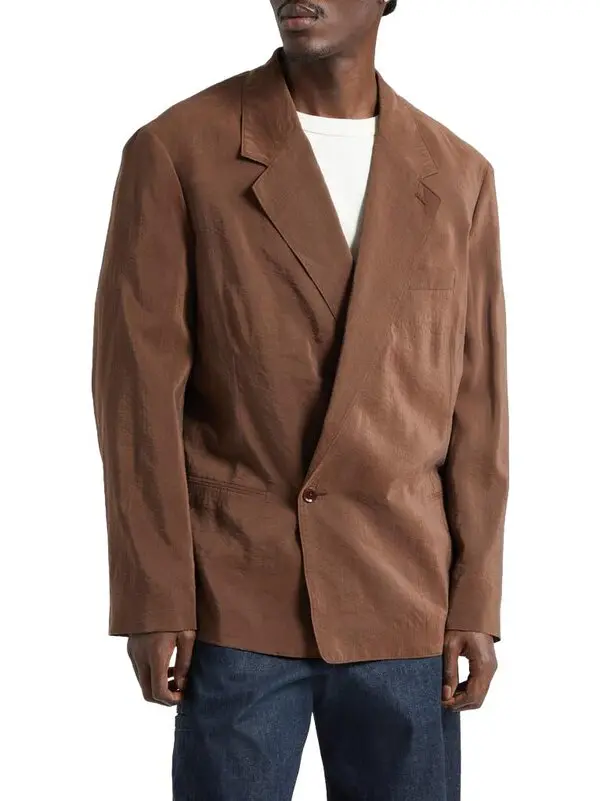 LEMAIRE Double-breasted Soft Sport Coat - Brunette