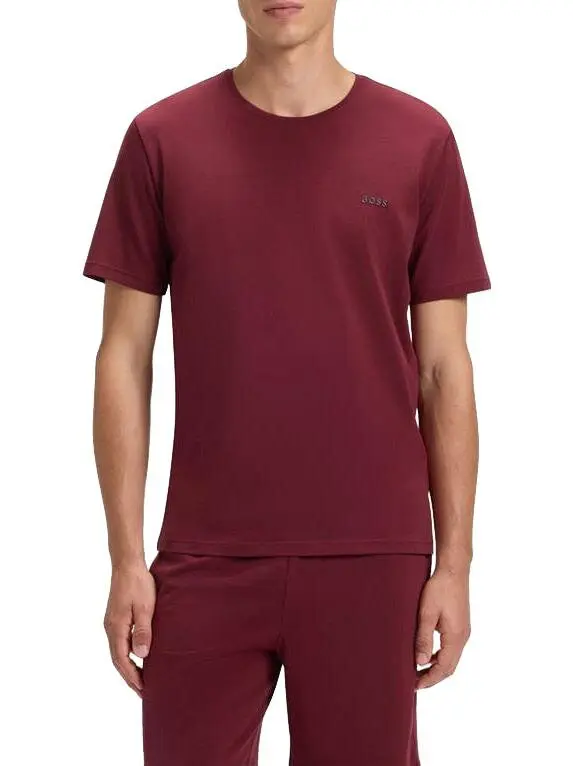BOSS Mix Match Stretch Cotton Lounge T-shirt - Dark Red