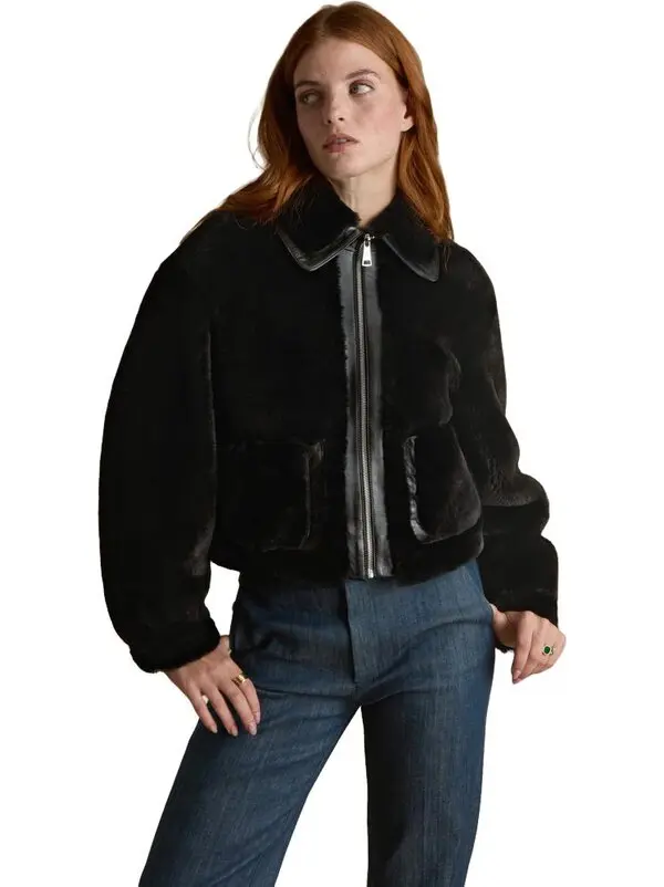 FURNIQ UK Lila Shearling Jacket - Black