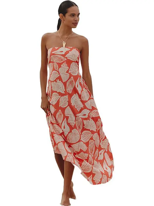 MAAJI A-line Maxi Dress - Red Pattern
