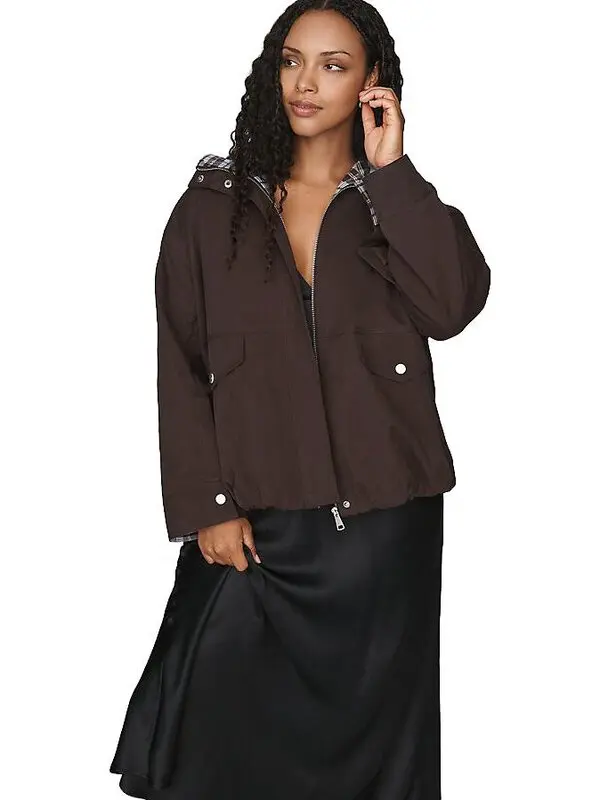 PILCRO Duncan Bubble Utility Jacket - Chocolate