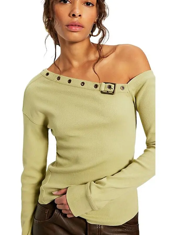 Free People We The Free After Dark Off-the-shoulder Top - Snakeskin