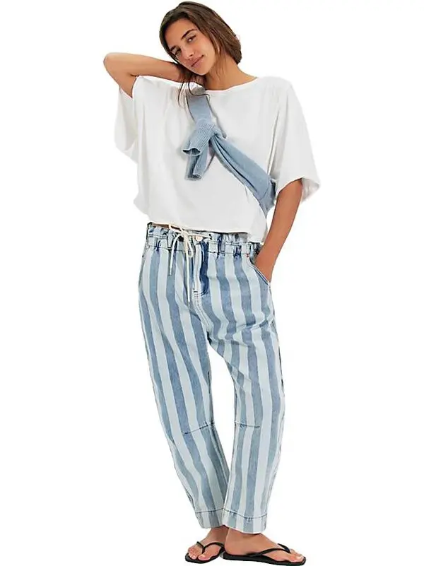 ONETEASPOON Outcasts Harem Jeans - Beach Club Stripe