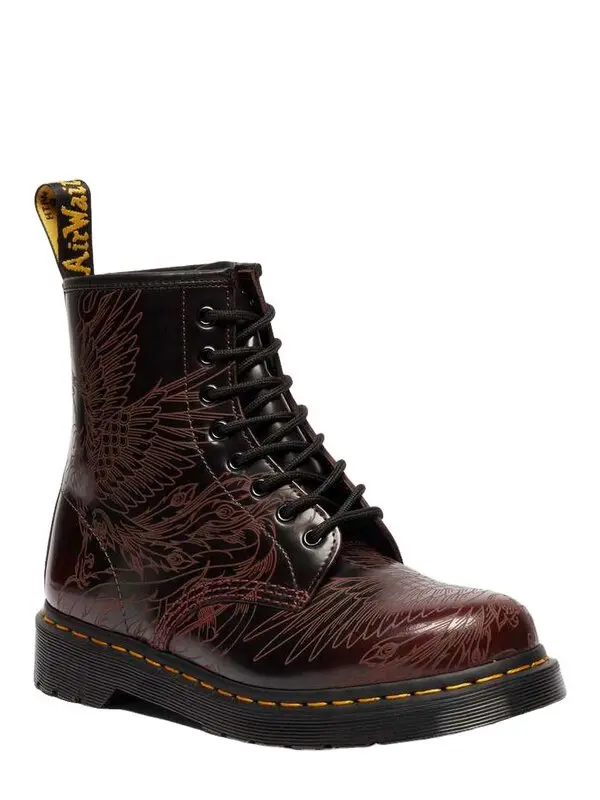 Dr. Martens 1460 Phoenix Arcadia Leather Boots - Red