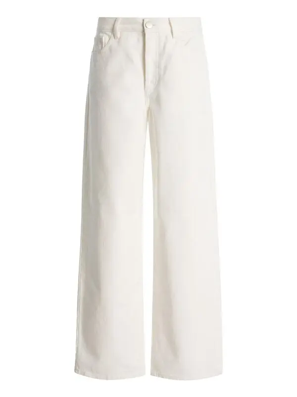 BY MALENE BIRGER Vinola Mid-rise Wide-leg Jeans - White