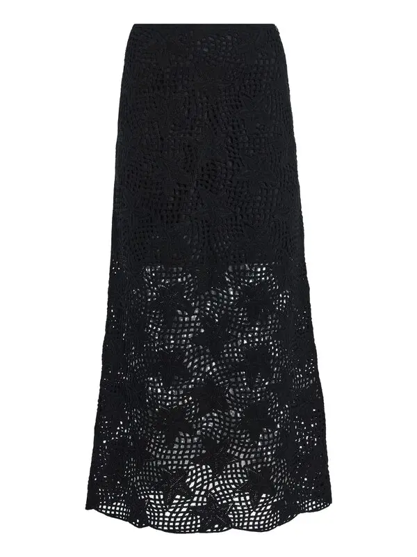 BY MALENE BIRGER Roz Cotton Knit Midi Skirt - Black