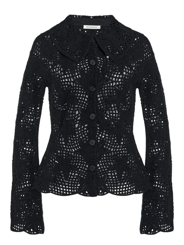 BY MALENE BIRGER Gwenevere Crochet Top - Black
