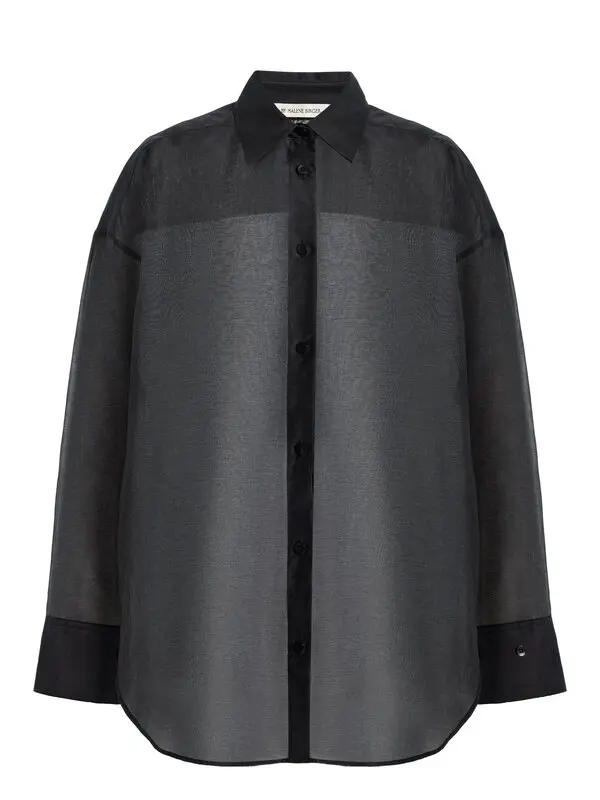 BY MALENE BIRGER Derris Cotton-blend Organza Shirt - Black