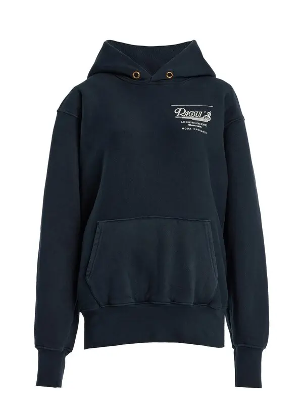 LES TIEN X Raoul's Cotton Fleece Hoodie - Black