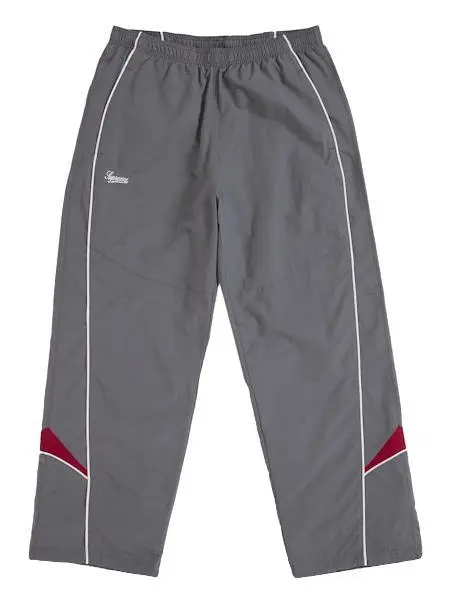 Supreme Contrast Piping Track Pant - Grey