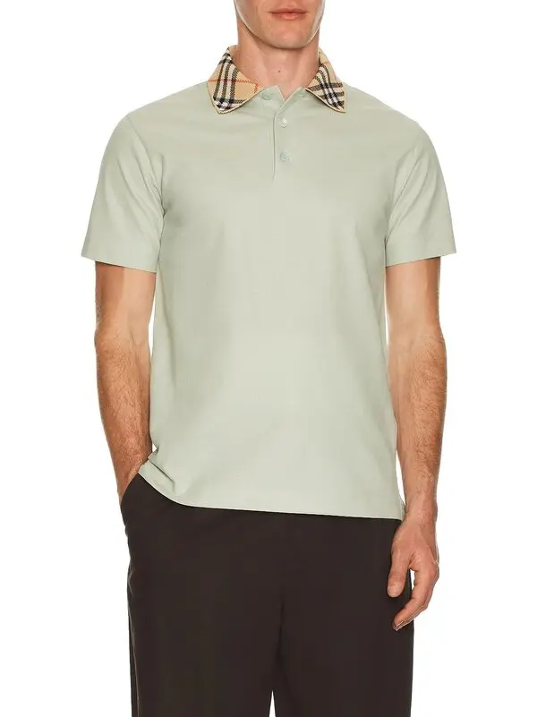 Burberry Evan Polo In Sage - Seafoam Green