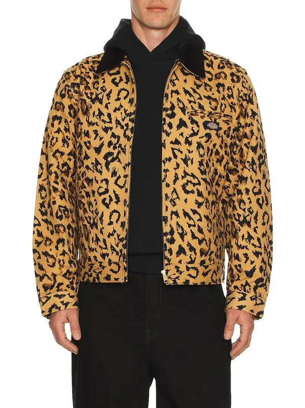 WACKO MARIA X Dickies Leopard Print Work Jacket - Beige
