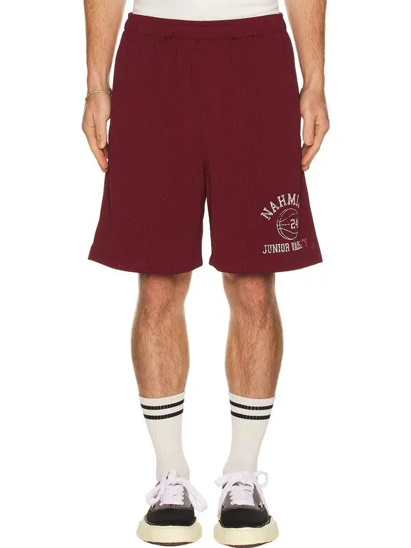 NAHMIAS Varsity Baggy P.e. Short - Vintage Burgundy