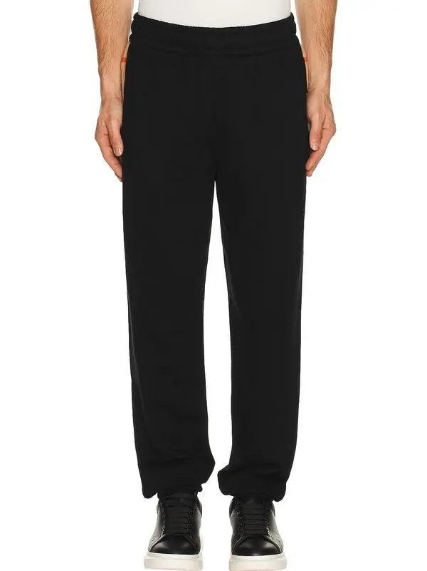 Burberry Stephan Side Check Sweatpant - Black