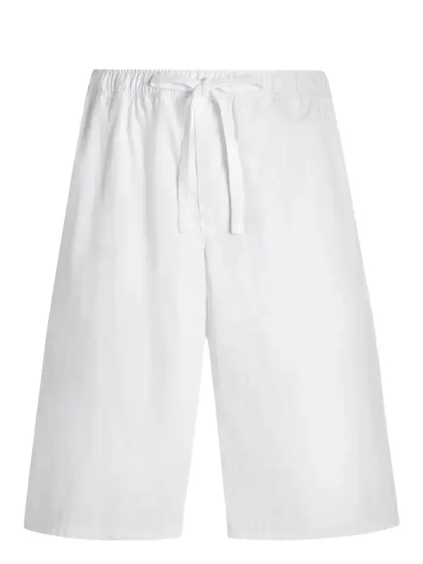 Dolce & Gabbana Logo Patch Cotton Shorts - White