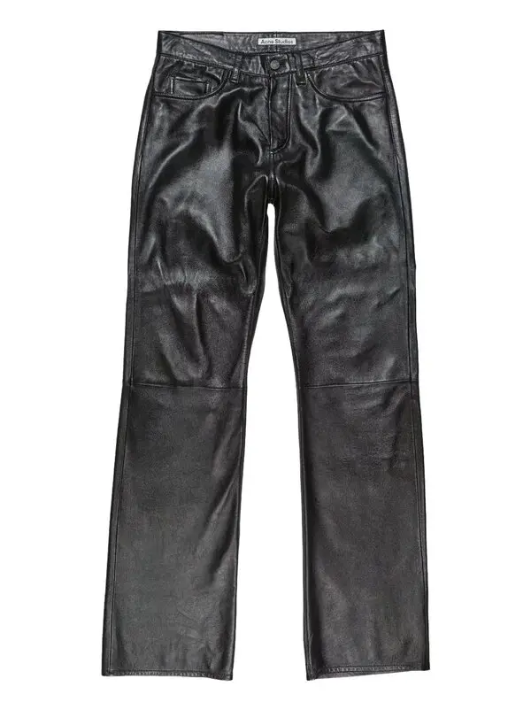 Acne Studios Lamb Leather Trousers - Black