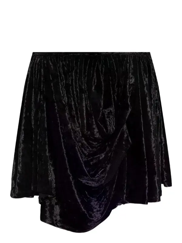 GANNI Draped Mini Skirt - Black