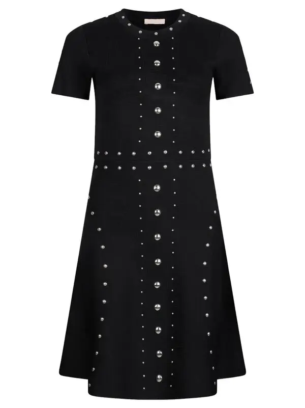 Liu Jo Studded Knitted Mini Dress - Black